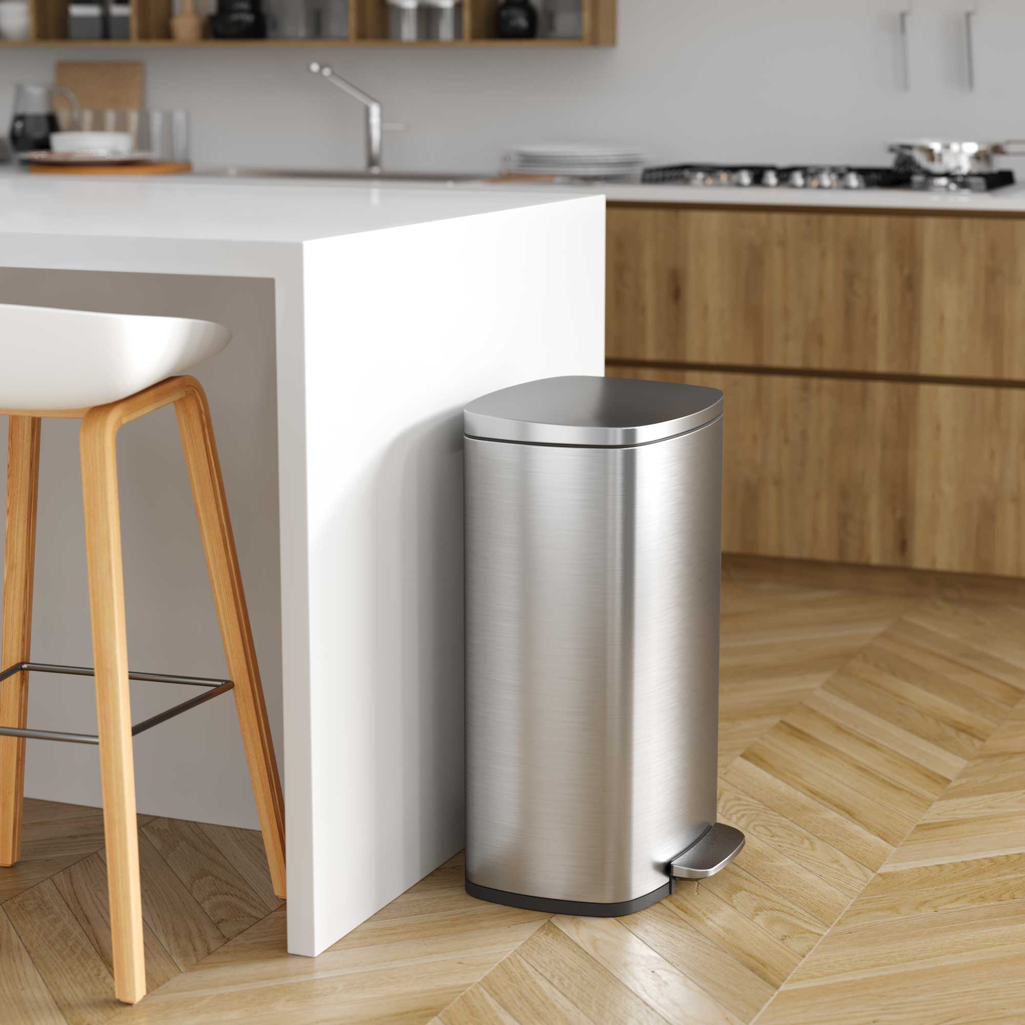 Kitchen trash bin store