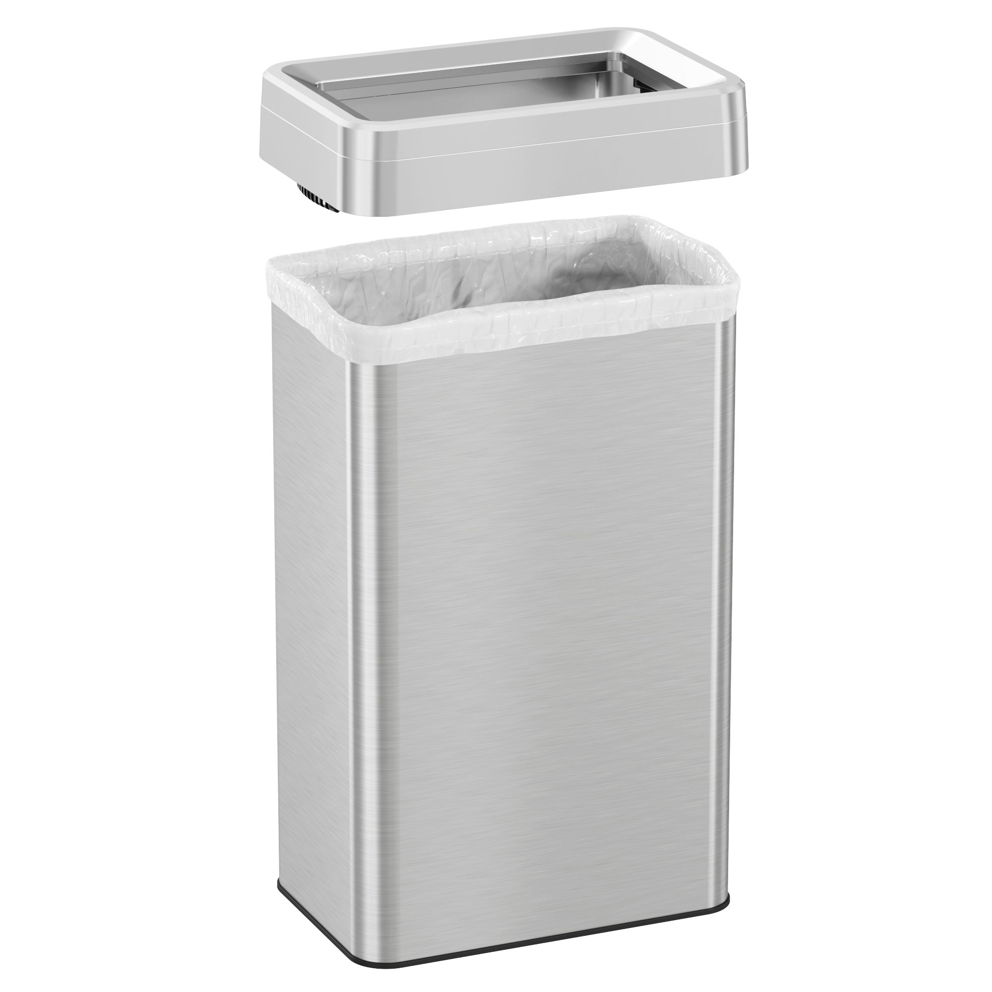 18 Gallon / 68 Liter Rectangular Open Top Trash Can – iTouchless ...