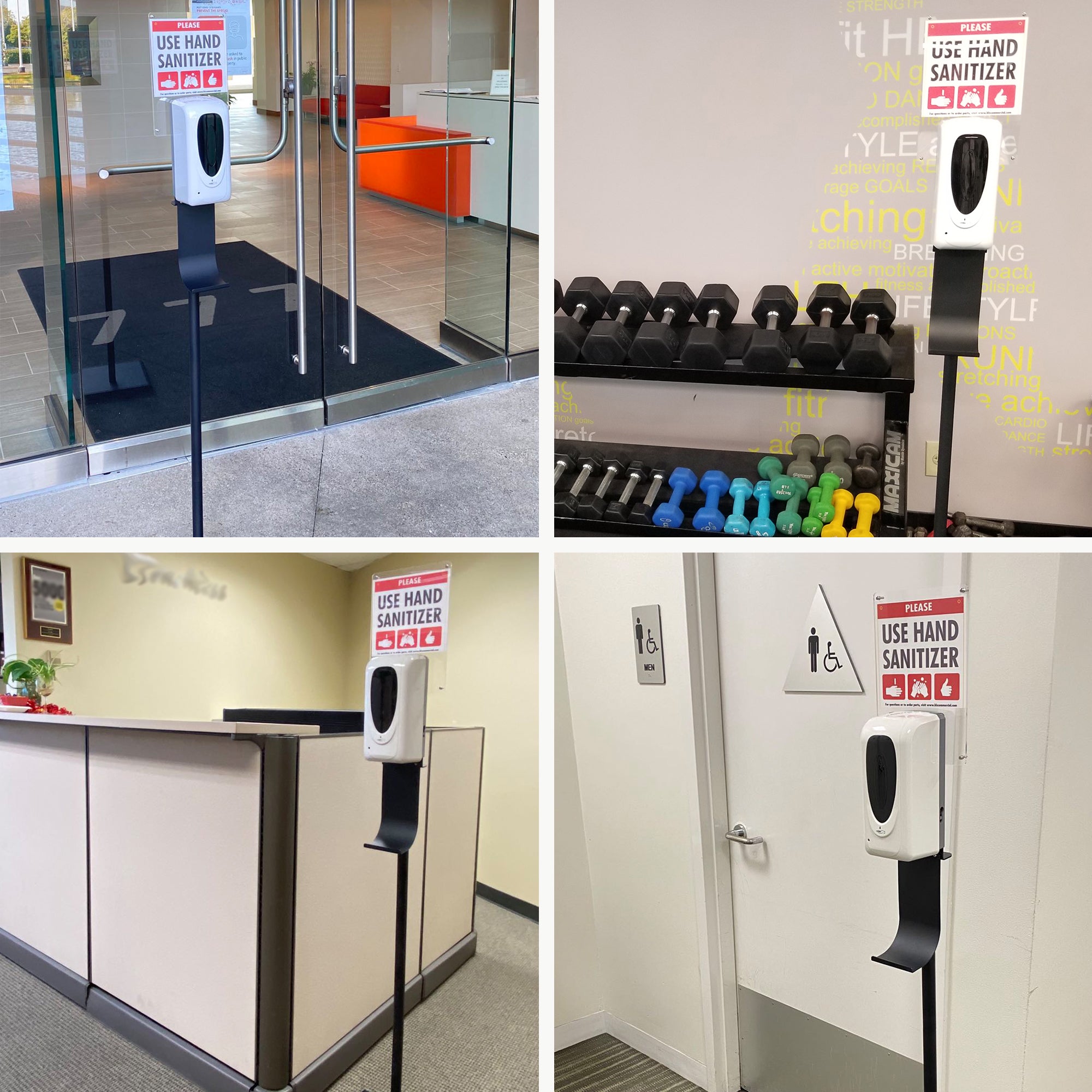 Sensor Sanitizer Dispenser with Floor Stand and Sign Board Sensor Sanitizer Dispenser with Floor Stand and Sign Board