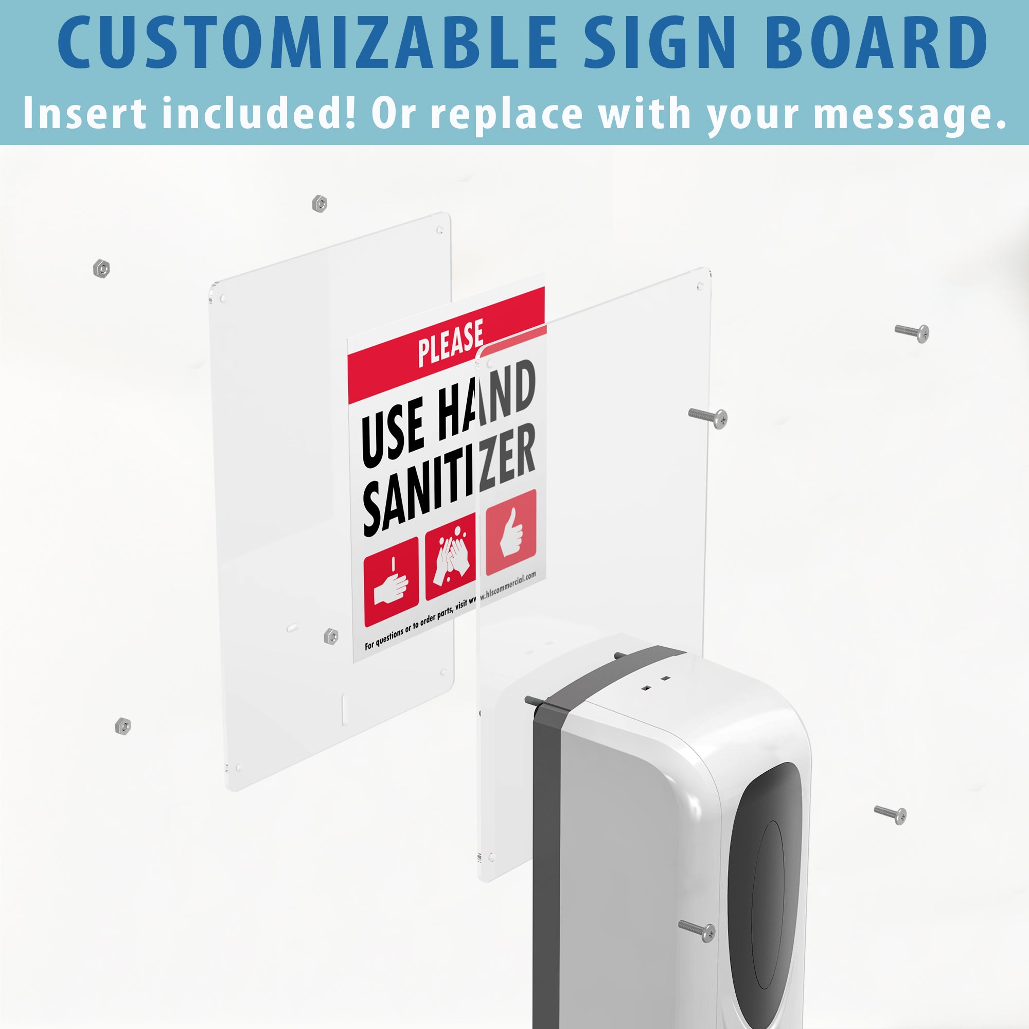 Sensor Sanitizer Dispenser with Floor Stand and Sign Board Sensor Sanitizer Dispenser with Floor Stand and Sign Board