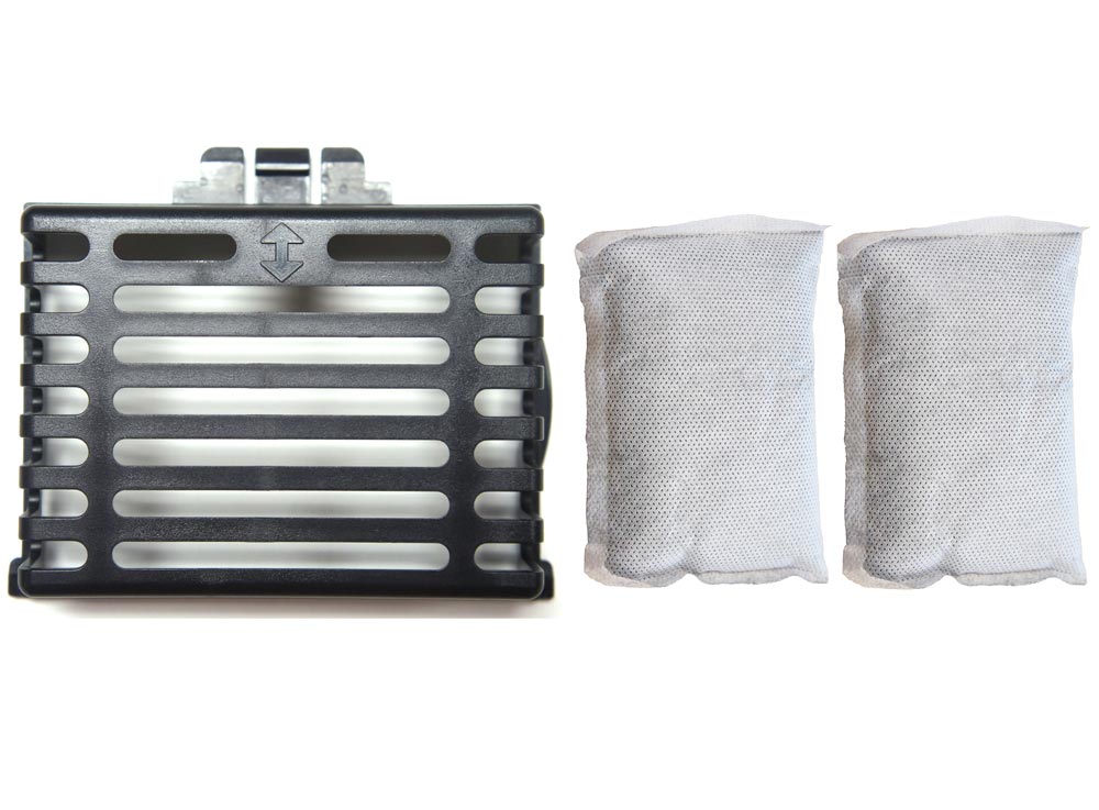 Flat Odor Filter Compartment and 2 Activated Carbon Filters Bundle ...
